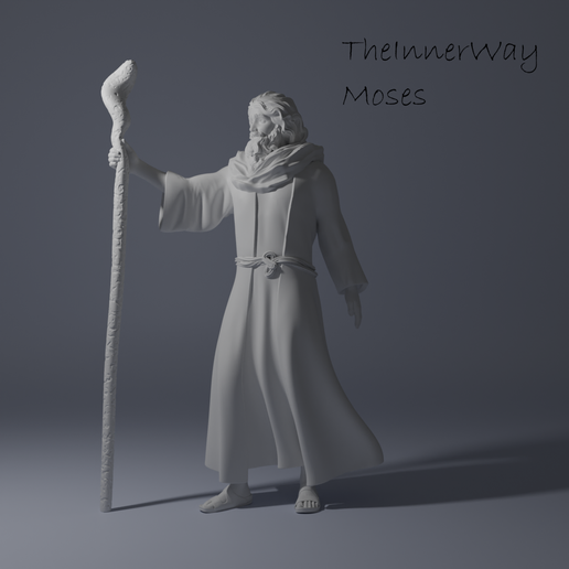 🗿 Moses Sculpture・ STL File for 3D printing・Cults