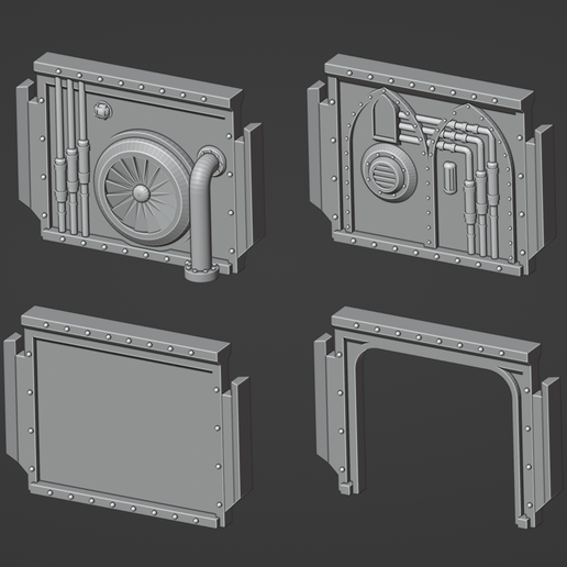 🚀 Modular Gothic Spaceship Interior・ STL File for 3D printing・Cults