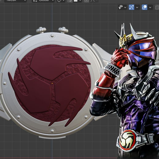 🪖 Kamen Rider Hibiki Belt buckle fully wearable cosplay helmet 3D printable STL file・ STL File ...