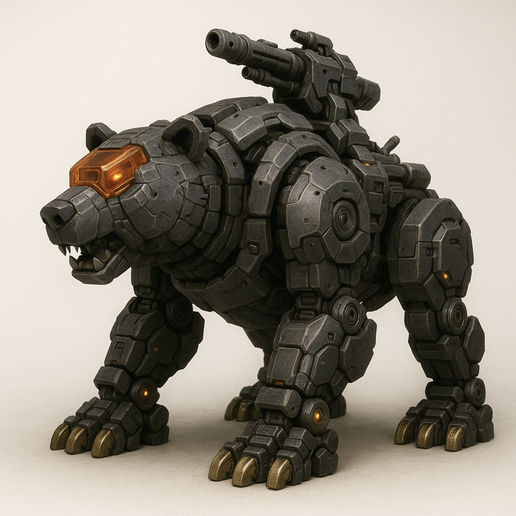 🐻 Mecha Bear - Armored Combat Beast 3D Printable Model・ STL File for 3D ...