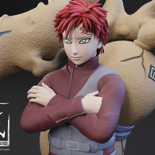 💬 Gaara - Naruto - 3D printing model・ 3D File for ・Cults