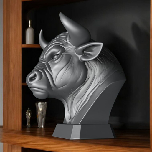 🐂 Bull Bust V2 Strong and Bold STL for 3D Printing・ STL File for 3D ...