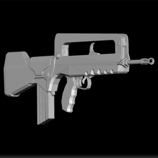 STL file FAMAS F1 Gun 3D Print - Assault Rifle Design STL - Military ...