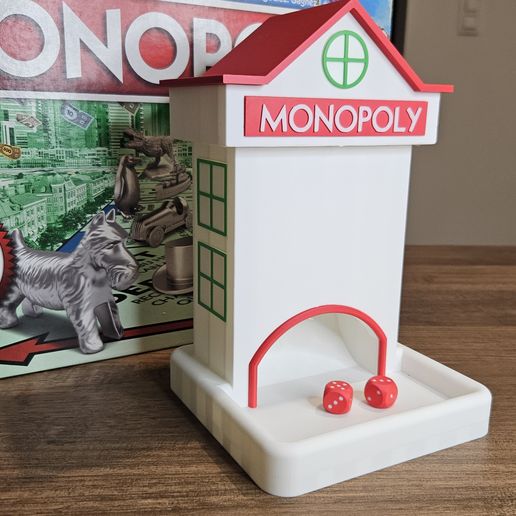🎲 Monopoly Dice Tower – Board Game Themed Dice Roller・ STL File for 3D ...