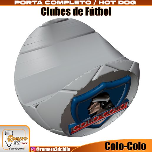STL file Nuevo Porta Completo Colo Colo 🌭 ・3D print model to download・Cults