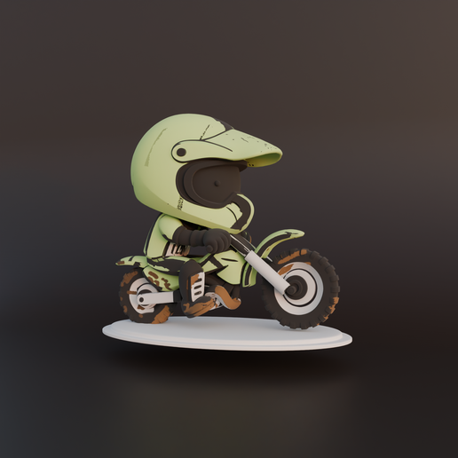 👾 CHIBI BIKER STL・Free STL File for 3D printing・Cults
