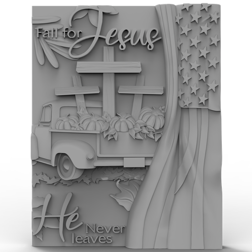 📁 3D Model STL File for CNC Router/Laser & 3D Printer Fall for Jesus ...