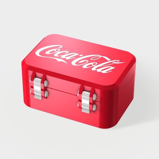 📦 3D Printable Storage Box - Coca Cola logo・ 3D File for 3D printing・Cults
