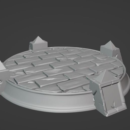 Free STL file 25mm base stone brick 🧱 ・3D printing template to download ...