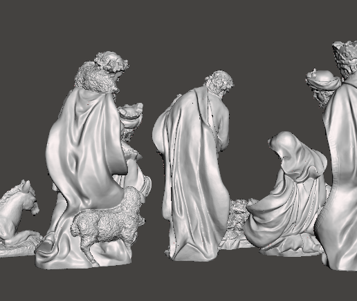 🎄 christmas crib, nativity scene, 9 figures, nativity・ OBJ File for 3D ...