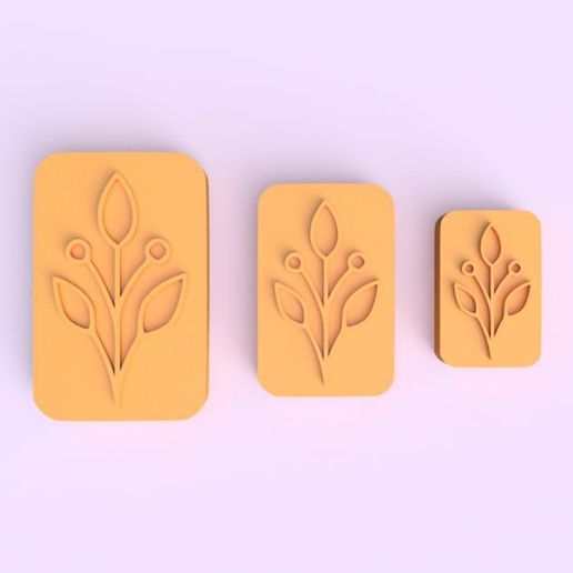 👾 Leaf stamps・ STL File for 3D printing・Cults