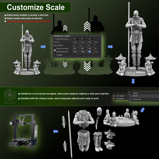 👾 SHAOLIN (For honor)・ 3D File for 3D printing・Cults