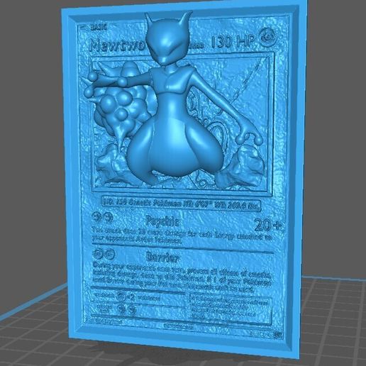 🐉 0150 Mewtwo Pokemon Pop Up Card・ STL File for 3D printing・Cults