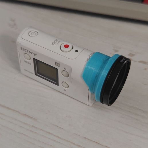 📷 Sony FDR X3000 and HDR-AS300 37mm filter hood・ STL File for 3D ...