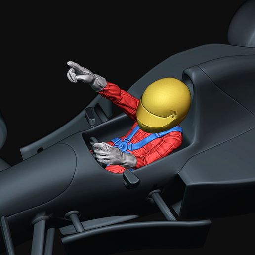 🚗 F1 DRIVER IN CABIN F1 CHAMPION CAR 90'.・ STL File for 3D printing・Cults