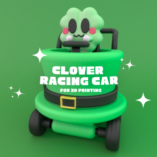 ☘️ Clover racing car・Free 3MF File for 3D printing・Cults