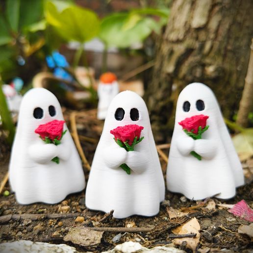 3D file Halloween Special - Little Boo with Flowers 🎃 ・Design to ...