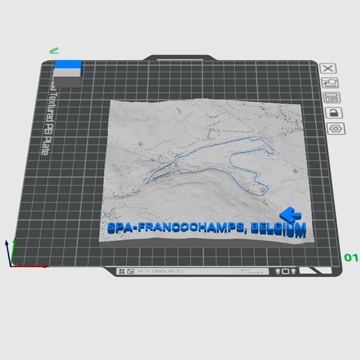 🗺️ Spa-Francorchamps F1 Circuit 3D Printable Map - Detailed STL Model ...