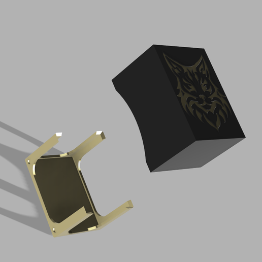 🐱 low relief cat deck box・ STL File for 3D printing・Cults