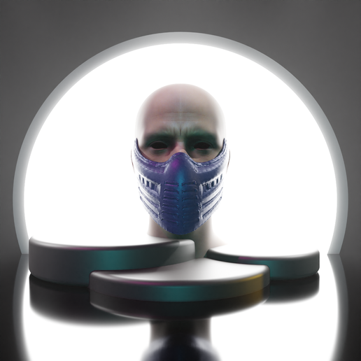 🥶 Lin Kuei Grandmaster Mask – Ultra-Detailed Realistic Sub-Zero 3D ...