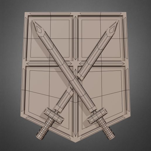 🪖 Attack On Titan Trainee Corps Emblem Logo for Cosplay・Free STL File ...