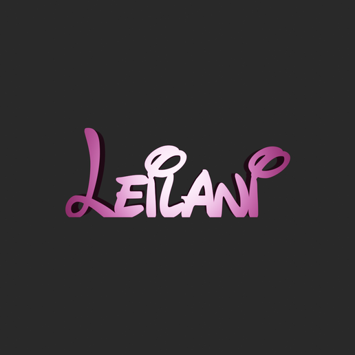 🏢 Custom Name "Leilani" - Disney Style | STL for 3D Printing + DXF for CNC・ STL File for 3D ...