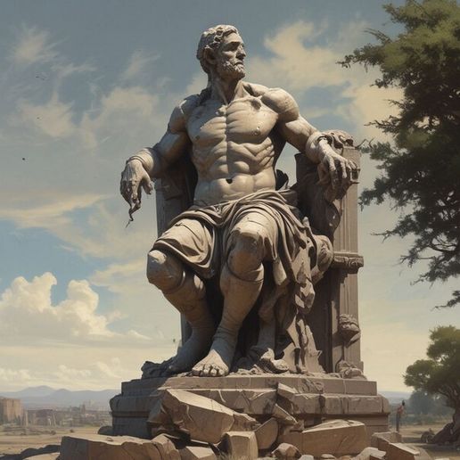🎲 Ruined statue・Free STL File for 3D printing・Cults