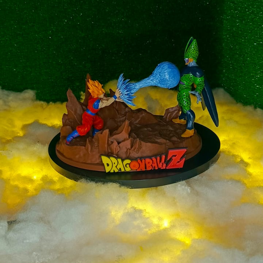 STL file Diorama Goku vs Cell 👾 ・3D print model to download・Cults