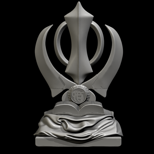 🖨️ khanda sahib idol sikh symbol 3d model・ STL File for 3D printing・Cults