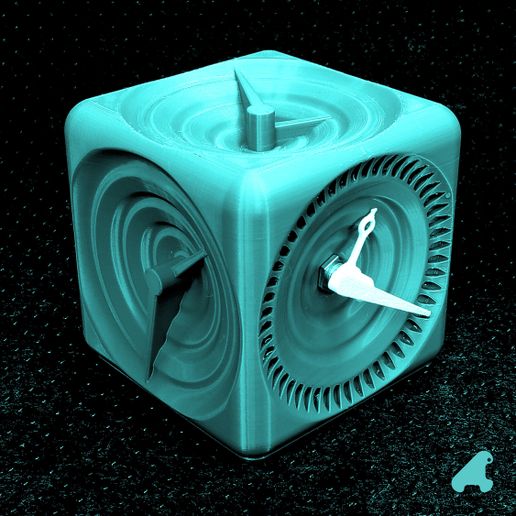 STL file Cubic clock - table clock 🕰️ (3MF)・3D print object to download ...