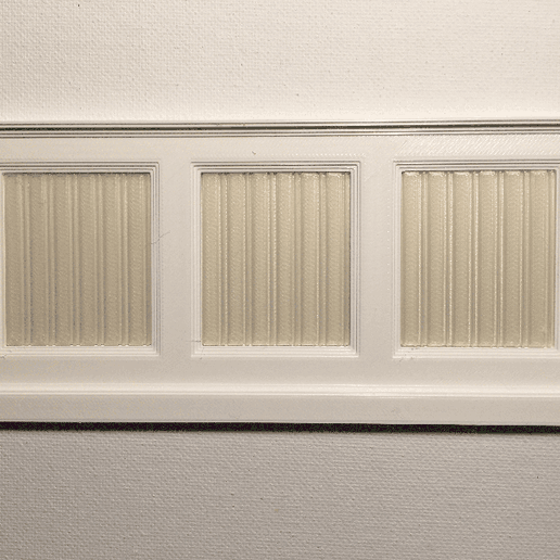 🪑 WAINSCOT PANELS 1/12 scale for Dollhouses・Free 3D File for ・Cults