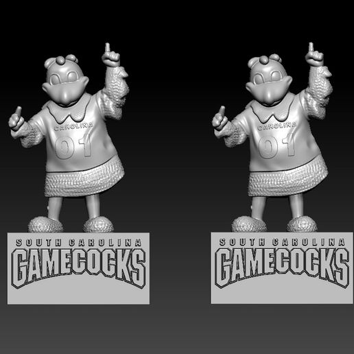 🏈 NCAA - South Carolina Gamecocks mascot statue・ 3D File for 3D ...