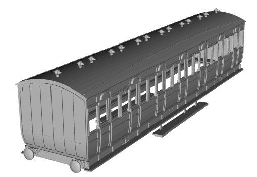 🛤️ Metropolitan Railway Ashbury Bogie All Second/Third (original) 1/87 ...