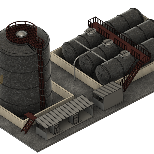 STL file Model Railroad fuel station ⛽ ・3D printable model to download ...