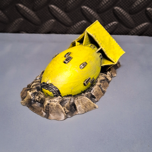 👨 UNEXPLODED FAT MAN NUKE IMPACTS, BATTLE DAMAGE DECOR・ STL File for 3D ...