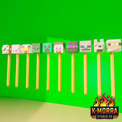 ️ Minecraft Pencil Set・Archivo STL para Impresión 3D・Cults