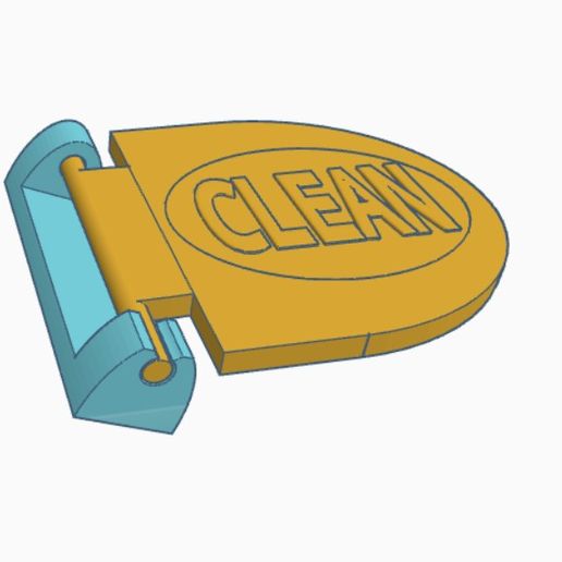 🏠 Flip & See Clean / Dirty Sign・ STL File for 3D printing・Cults