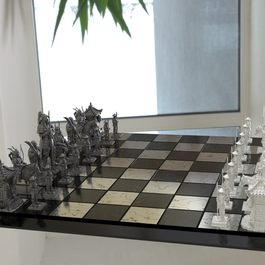 🗡️ Samurai - Style Chess Pieces - 3D STL Files・ STL File for 3D ...