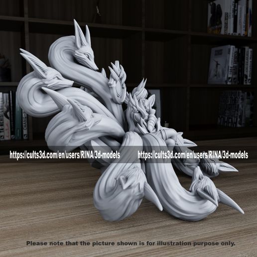🎲 immortalized legend ahri from League of Legends・ STL File for 3D ...