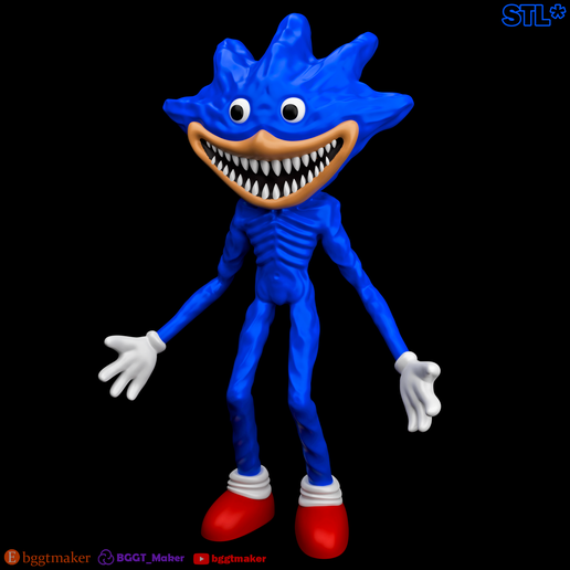 👹 THE SONIC TAPES | Shin Sonic Tapes Monster - 3D Model STL・ STL File ...
