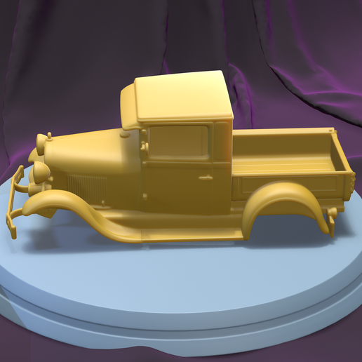 🚙 FORD MODEL A PICKUP 1928 (1/24) Printable Car Body・ STL File for ・Cults