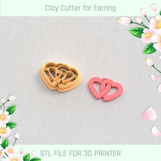 🥰 Linked Hearts・ 3D File for 3D printing・Cults