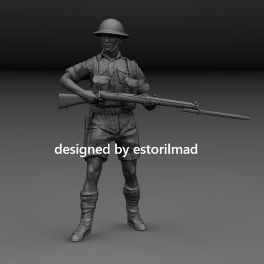 🫡 WW2 BRITISH SOLDIER AFRICA 8 ARMY EL ALAMEIN v6・ STL File for 3D ...