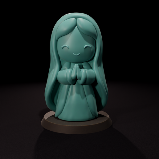 🕯️ Chibi Virgin Mary Candle - Virgin Mary Chibi Candle・ STL File for 3D ...