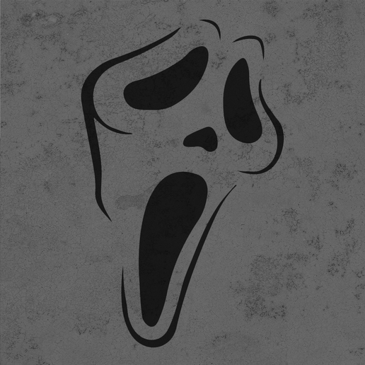 ghost face drawing template