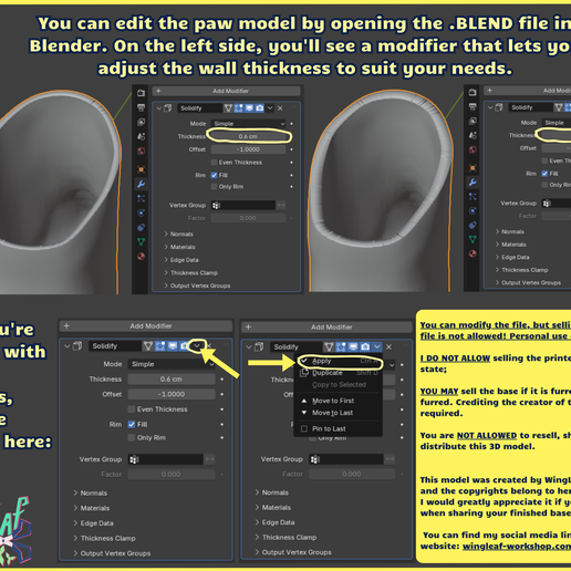 🐾 Hooves v3 Digitigrade feetpaws base - 3D Model STL / hoof paw ...