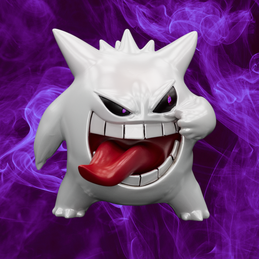 👅 Naughty Gengar - 3D STL Figure sticking out his tongue - Pokémon ...