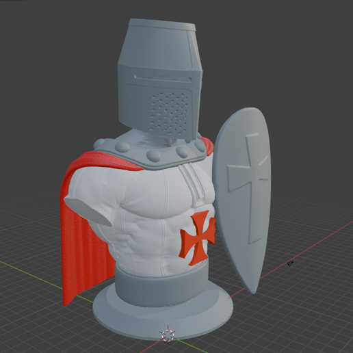 STL file KNIGHT TEMPLAR BUST 👤 ・3D printer design to download・Cults