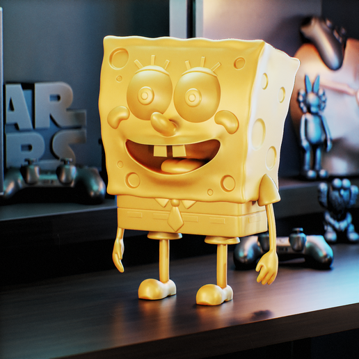 🧽 SpongeBob 25cm high - Separated by parts - Sponge Bob 25cm tall・ STL ...