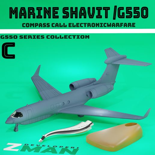 ️ GULFSTREAM G550/ SHAVIT (V3)・ STL File for 3D printing・Cults
